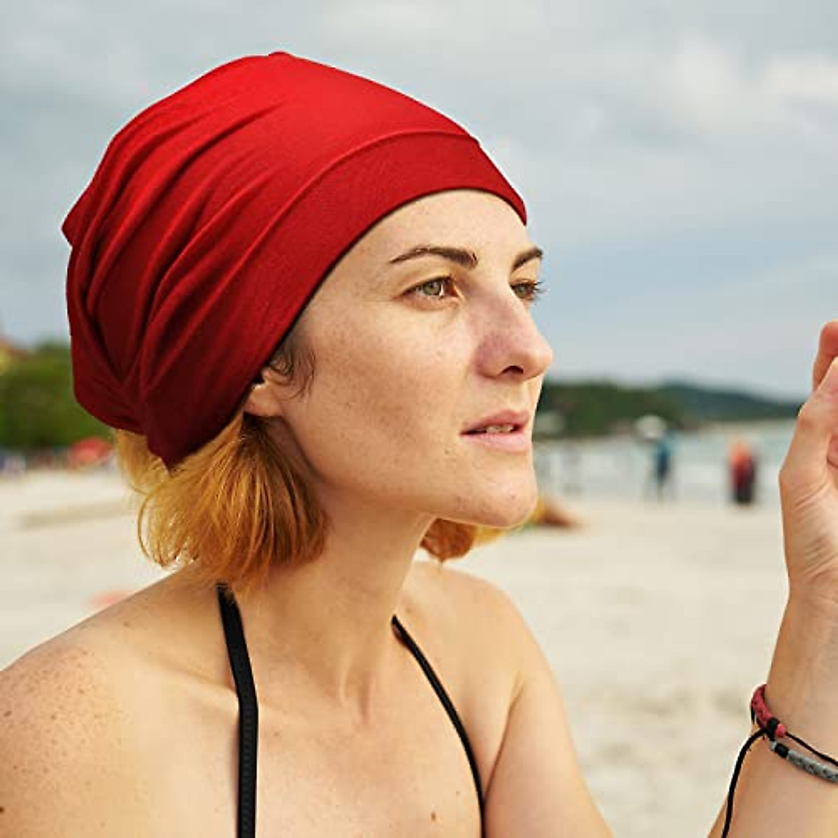 9 Pieces Women's Under Scarf Muslin Hijab Cap Solid Color Hijab Cap Dreadlock Cap Unisex Dreadlock Hair Wrap Muslimah Hijab Tube Cap