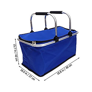KICHOUSE Box Outdoor Portable Incubator Food Warmer Bags Insulated Cooler Bags Picnic Cooler Bag Hot Food Bags Insulated Grocery Bag Clear Bread Bins for Kitchen Cake Insulated Bag Blue