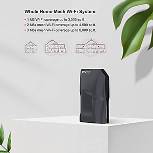Mercku M6a Mesh Wi-Fi 6 Router for Wireless Internet 1 Pack Covers up to 3,000 sq.ft. Can Add More Units to Form a Mesh Wi-Fi System, Dual-Band Gigabit Router, App Control, AX1800, Iron Grey