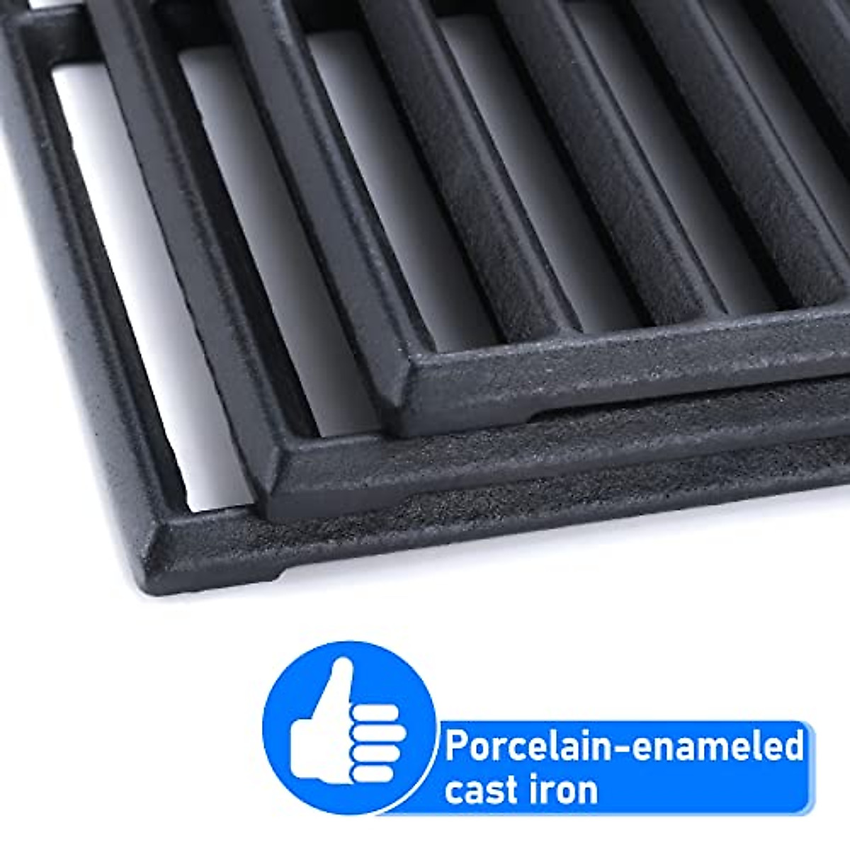 GGC 16 7/8" Grill Grates Replacement for Charbroil 463420508, 463420509, 463420511, 463436213, 463436214, 463440109, 463441312, Master Chef, Thermos and Backyard, 3 PCS 16 7/8 x 9 5/16 Cooking Grids