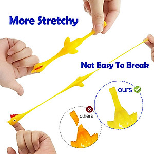 Namii W Slingshot Chicken Rubber Chicken Flick Chicken Flying Chicken Flingers Stress Gag Toys, Rubber Chicken Slingshot Funny Christmas Stuffers Easter Chicks Novelty Gifts for Kids (Yellow 30 Pcs)