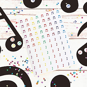 Outus 1760 Pieces Music Notes Stickers for Kids Colorful 20 Sheets Musical Label Cartoon Sticker Teacher Appreciation Gift Teacher Incentive Stickers Students Scrapbooking Planner Calendar