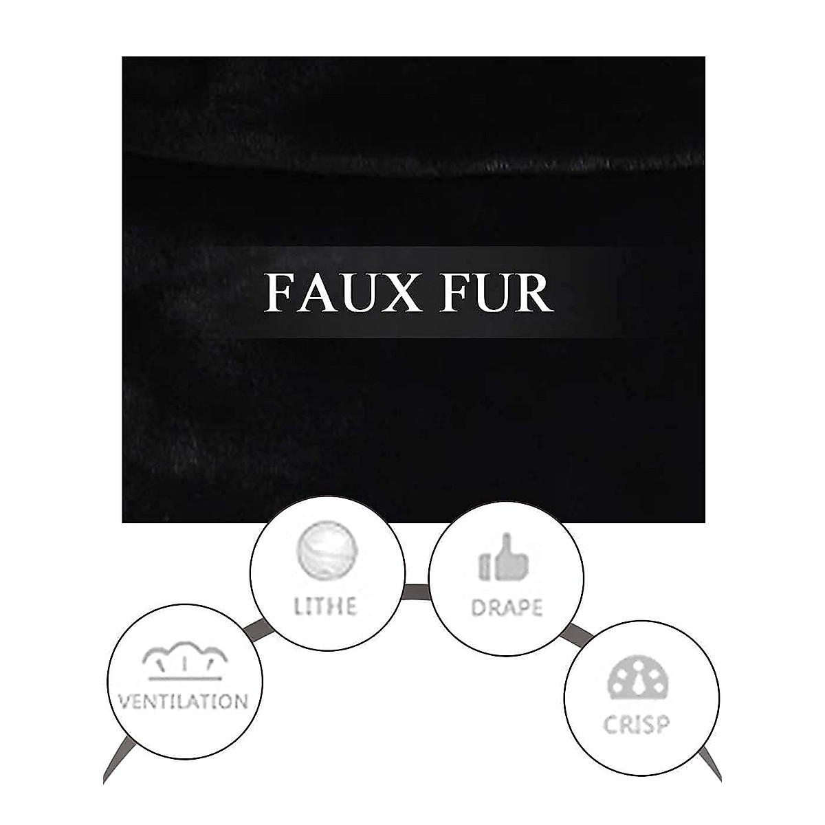 Aukmla Faux Fur Shawl Wedding Fur Wraps and Shawls Bridal Fur Stole Winter Cape Shrug for Brides and Bridesmaids (Black)