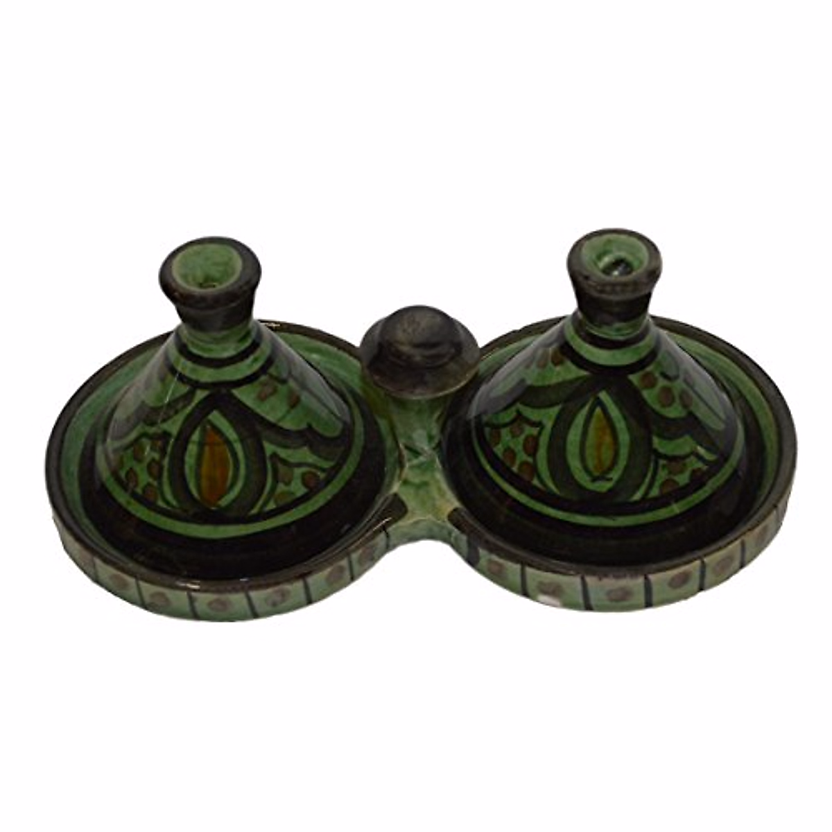 Moroccan Handmade Tagine Double Spice Holder seasoning Container