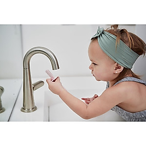 grabease Baby & Toddler Double-Sided Finger Toothbrush for Bath - BPA-Free & Phthalate-Free - 12 Months & Up, Blush, 1 Pack - Toddler Toothbrush - Baby Brush