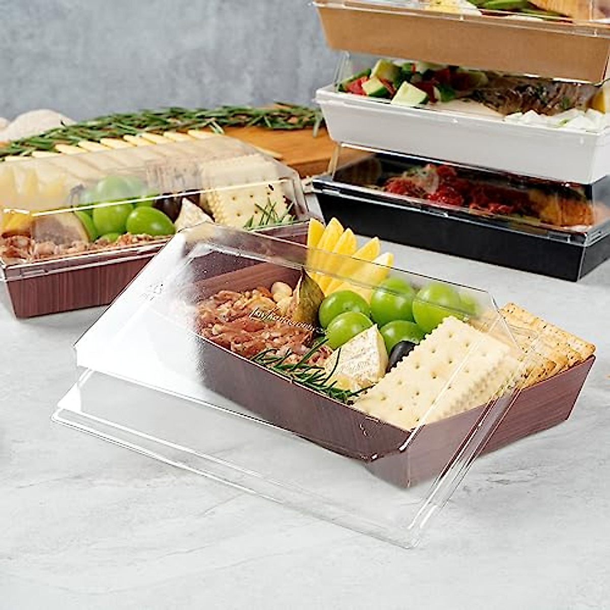 Restaurantware Matsuri Vision Clear Plastic Lid - Fits Medium Sushi Tray - 100 count box