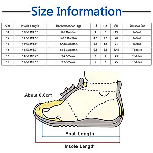 Lykmera Cartoon Printed Socks Shoes for Baby Girl Boy Autumn Winter Toddler Shoes Blat Bottom Non Slip Socks Shoes for Kids (G, 6-12 Months)