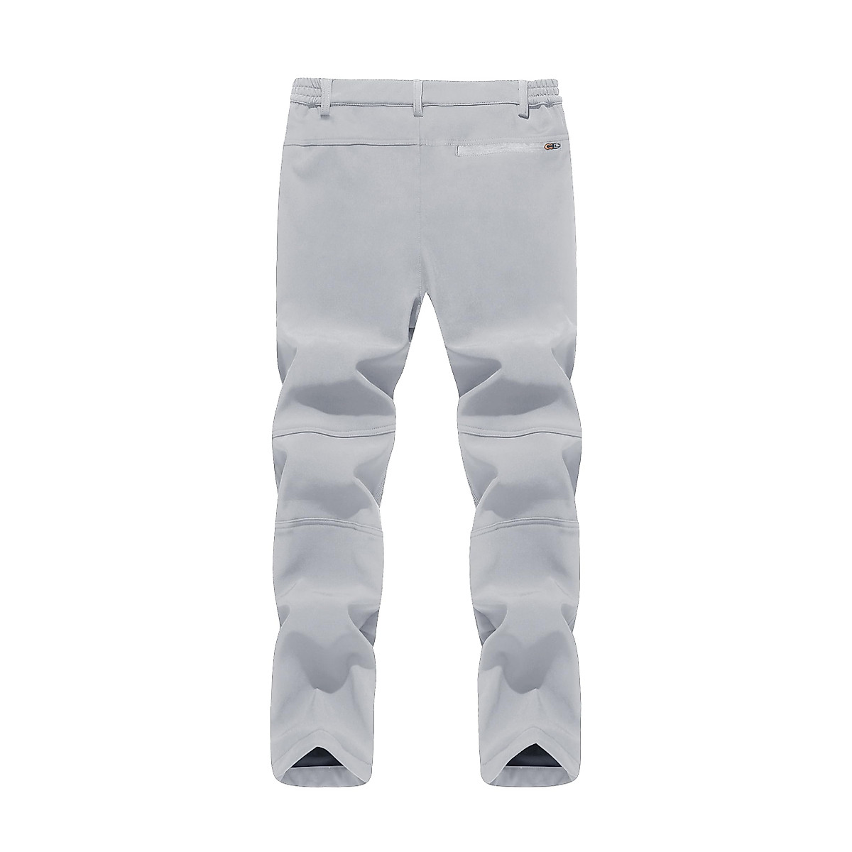 TACVASEN Hiking Pants Men Water Resistant Snowboard Pants Windproof Fleece Lined Trousers Insulated Snow Softshell Ski Warm Tactical Gray 30