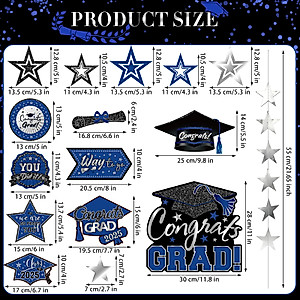14 Pack Graduation Garland Class of 2022 Graduation Decoration Diploma Hat Star Congrats Garland Banner Congrats Grad Streamers Backdrop for Graduation Party Supplies College Grad Decor (Orange)