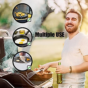 HOTEC Stainless Steel Thin Slotted Fish Turner Spatula with wooden handle