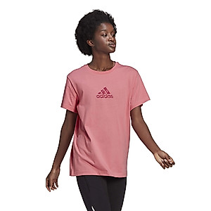 adidas womens Brand Icons Tee Hazy Rose Large