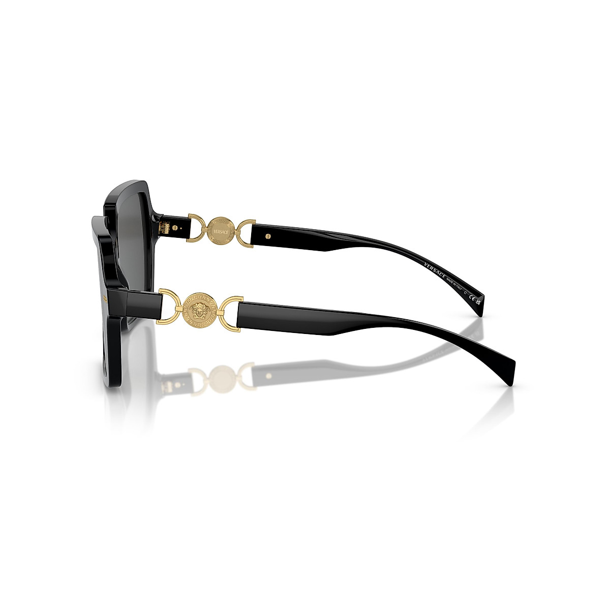 Versace Woman Sunglasses Black Frame, Dark Grey Lenses, 55MM