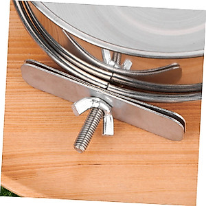 SEWOART Parrot Perches Stand Feeder Parrot Bowl Bunny Feeder Out Door Toys Rat Cage Bird Cage Waterer Parrot Feeding Cups Bird Waterer Pigeon Food Pet Bird Supplies Bird Food Bowl Silver