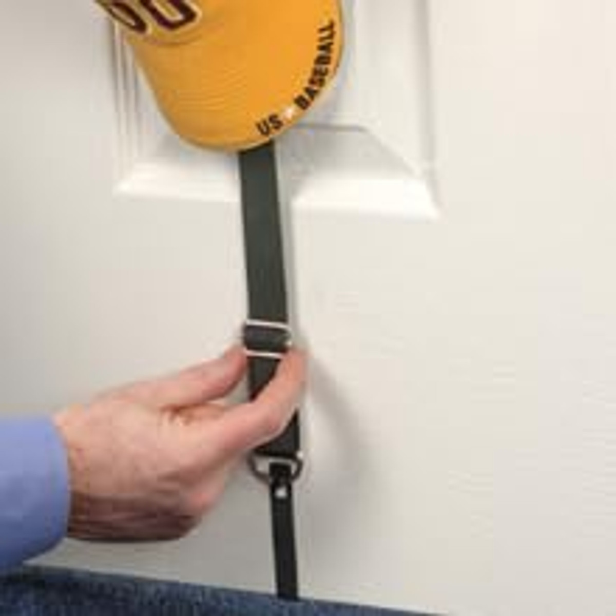 Perfect Curve CapRack18 Over-The-Door Hat Rack and Organizer |Baseball Cap Rack |Hat Rack Stand |Over The Door Hat Rack |Hat Rack For Door |Hat Rack For Closet |Two Straps |Holds Up To 18 Caps |Black