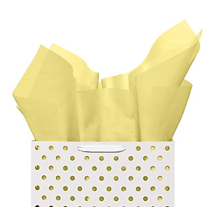 120 Sheets of Ivory/Light Yellow Tissue Paper - 15" x 20" Packing Paper Sheets for Moving - 10lb Wrapping Paper - Newsprint Paper for Packing, Moving Supplies & Protecting Items Crown Display