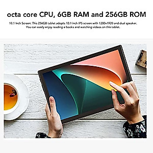 Dpofirs 10.1 Inch Tablet Androids 11, Tablets PC 6G RAM 256G ROM Support 4G Network Calls 5G WiFi Dual Band Tablet PC with 7000mAh Large Capacity Battery, Kids Family (Gold)