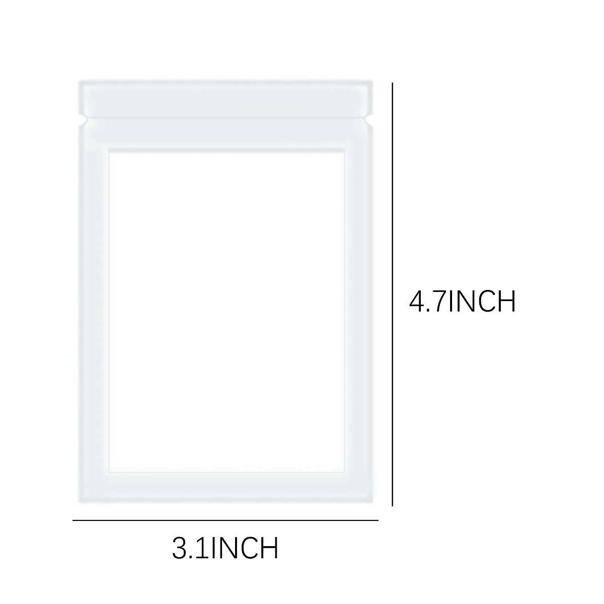 Clzemo Clear Reusable Ziplock Pouch 4.7"x3", 100Pcs Food Grade Zip Lock Flat Pouches Sealable Heat Seal Mylar Packing Bags, Resealable Plastic Smell Proof Bag for Candy and Snacks Storage Packaging