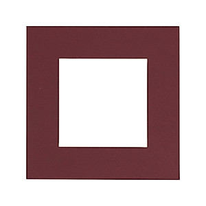 16x16 Mat Bevel Cut for 12x12 Photos - Precut Maroon Square Shaped Photo Mat Board Opening - Acid Free Matte to Protect Your Pictures - Bevel Cut for Family Photos, Pack of 1 Matboard