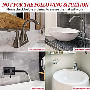 24 inches Extended Size Silicone Faucet Sink Splash Silicone Faucet Mat Drying Mat for Home Kitchen (Grey)