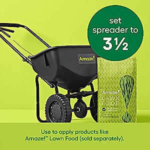 AMAZE 75201 Broadcast Spreader-Quickly and Accurately Apply up to 10,000 sq. ft. of Grass Seed, Fertilizer, and Other Lawn Care Products to Your Yard, 75201-1