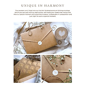 Jolicoon Will you be my bridesmaid wooden card with flip envelope and seal sticker - Bridesmaid proposal card