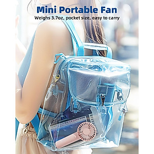 Edvision Mini Handheld Fan, Powerful Portable Fan 3 Speeds, USB Rechargeable Small Hand Fan, Personal Fan Battery Operated, Cute Design Makeup Eyelash Fan for Stylish Girls Women Kids Outdoor Travel