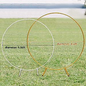 Wedding Arch Round Backdrop Stand Wedding Arches for Ceremony Wedding Arch Stand 6.6ft Round Balloon Arch Frame Golden Balloon Arch Stand Round Balloon Backdrop Frame (6.6ft Gold)