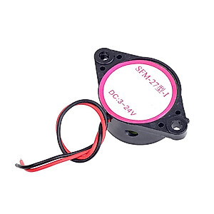 Cylewet 5Pcs SFM-27 DC 3-24V Electronic Buzzer Alarm Sounder Continuous Sound Beep (Pack of 5) CYT1083