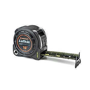 Crescent Lufkin 1-3/16" x 16' Shockforce Nite Eye G1 Dual Sided Tape Measure - L1116B