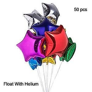 50pcs/lot 18 Inch Star Shape Foil Balloon Helium Balloon Birthday Party Decoration