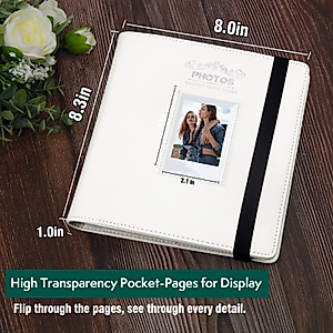 2x3 Photo Album for Fujifilm Instax Mini Instant Camera, 288 Pockets Mini Photo Album for Fujifilm Instax Mini 12 11 evo 9 40 8 7 Evo LiPlay Instant Camera, White