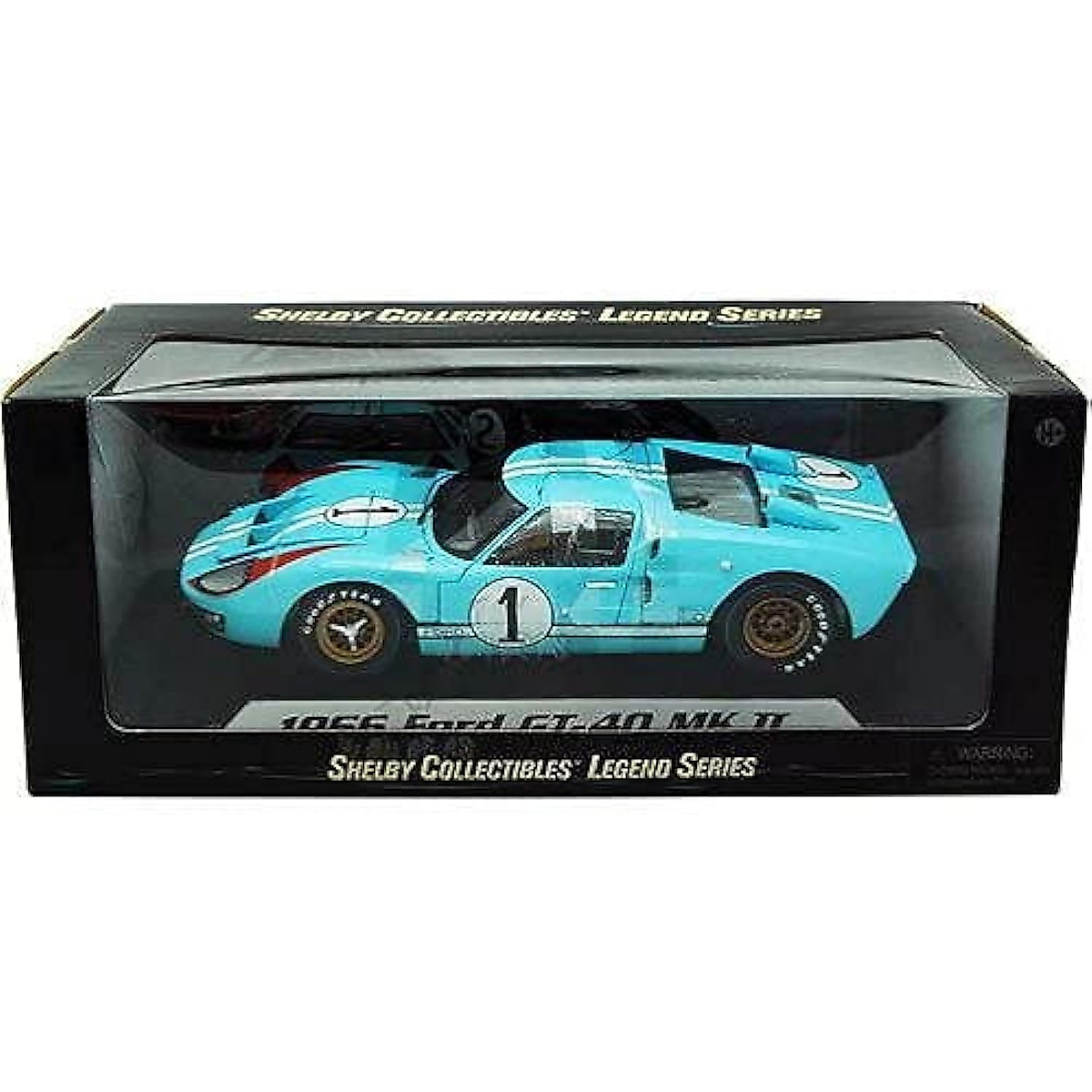 1966 Ford GT40 Mark II #1 Le Mans Miles/Hulme 1/18 Gulf Blue (Clean Version)