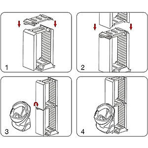 Skywin-Video Game Storage Stand Tower, Video Game Storage Organizer for PS5/ PS4/ PS3/ Xbox Series S & X/Xbox one Game, VR/Headset Hanger, 24 CD Storage Disk Tower for PS (Black)