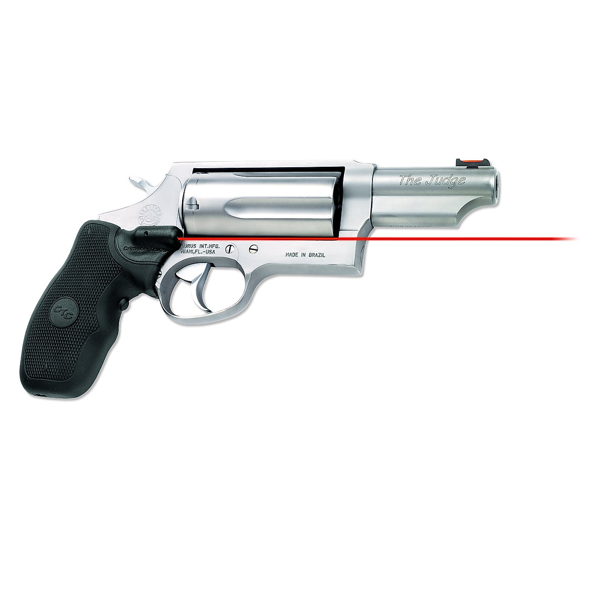 Crimson Trace LG-375 Lasergrips with Red Laser, Heavy Duty Construction and Instinctive Activation for Taurus Judge and Tracker Revolvers, Defensive Shooting and Competition