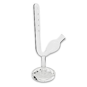 Eisco Labs - Graduated Fermentation Tube with Foot - Borosilicate Glass for Microbiology, Biochemistry, and Lab Experiments