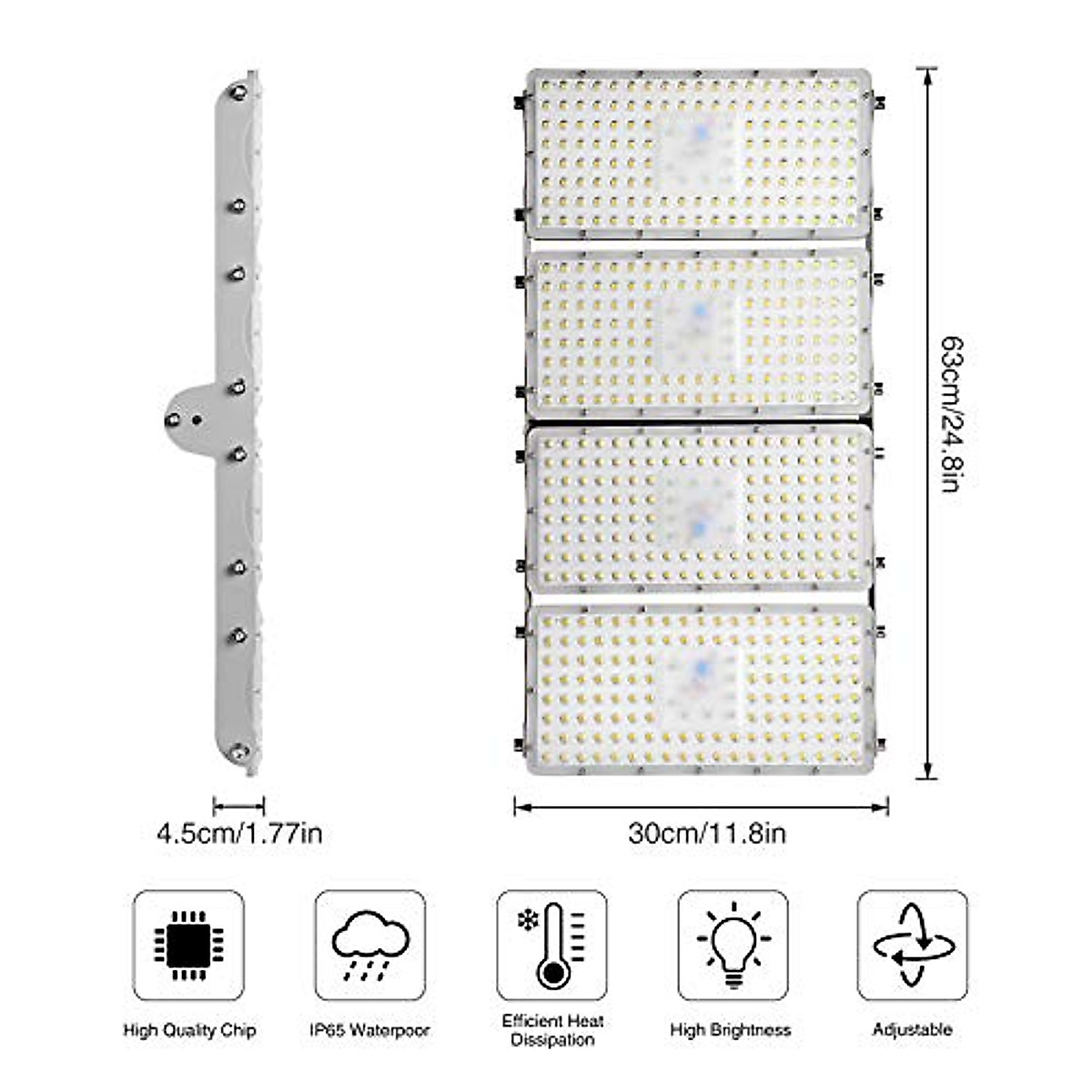 Viugreum 400W LED Flood Light, Super Bright Outdoor Stadium Lights, Waterproof IP65 40000LM Daylight White (6000K) Security Floodlights, Commercial Lighting Fixture for Garage, Garden, Lawn and Yard