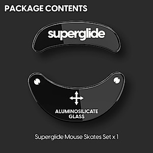 Pulsar Gaming Gears Superglide - Fastest and Smoothest Mouse Feet/Skates Made with Ultra Strong Flawless Glass Super Fast Smooth and Durable Sole for Zowie FK/ZA/S Series (No ZA13) [Black]