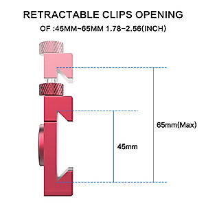 aoeyoo Smartphone Fence Mount for Tennis & Pickleball Training, Adjustable Retractable, 360 Swivel, Compatible with iPhone, Android, Mevo Start, AKASO EK7000, Digital Camera