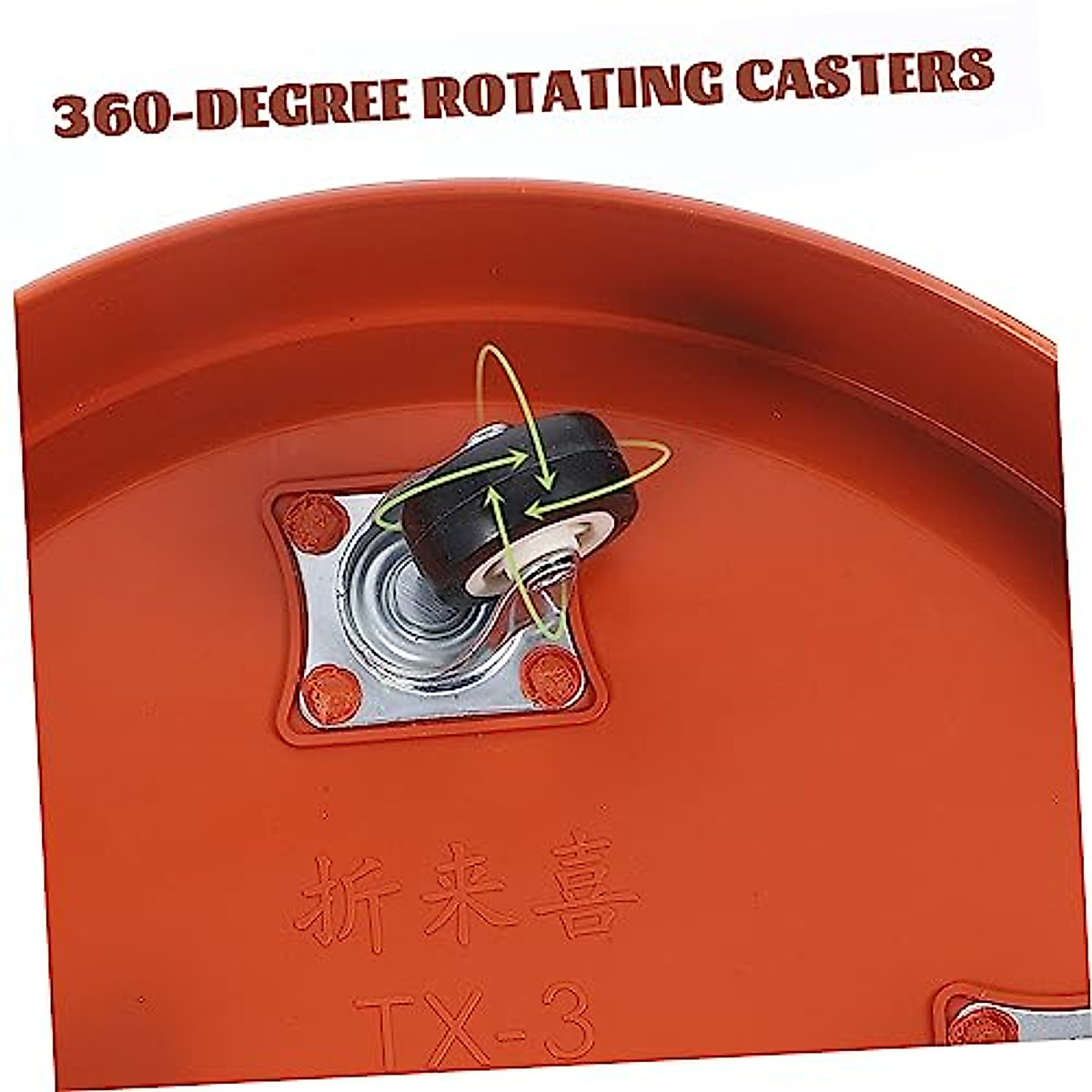 Happyyami Rolling Flower Pot Tray Outdoor Flower Pot Stand Plastic Utility Cart Plastic Plants Plant Dolly with Wheels Rolling Plant Caddy Flower Pots for Indoor Plants Pp Red Plants Caddy