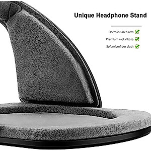 SUPERONE Headphone Stand Designed for AirPods Max, Headset Holder with Hibernating Base AirPods Max Stand Aluminum Alloy, Black