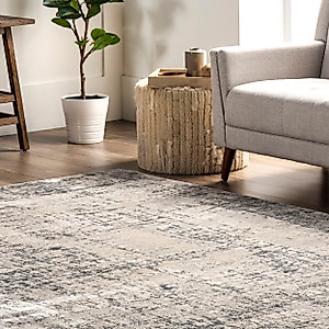 nuLOOM Aly Modern Abstract Area Rug, 7x9, Beige