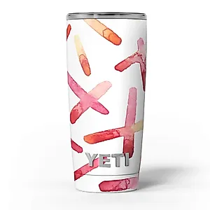 Design Skinz Pink and Orange Microscopic Lens - Skin Decal Vinyl Wrap Kit Compatible with The Yeti Rambler Cooler Tumbler Cups