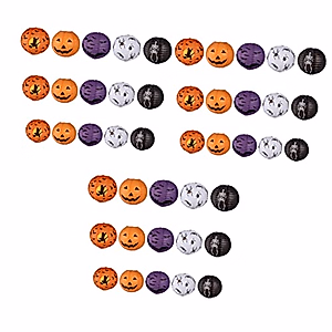 Outanaya 45 pcs Decor Foldable Pendants O- Skeleton Home Scary Indoor Spider O Decoration Jack- Ornament Party Decorations Ornaments Pattern Haunted Bat Decorative Pumpkin Witch Spooky