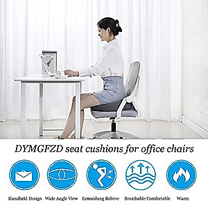 DYMGFZD Office Chair Cushions for Back and Butt, Ergonomic Chair/Seat Cushion for Long Sitting, Sitting Pillow for Automobile, Wheelchair, Computer Chair and Office Chair Hip Support Grey