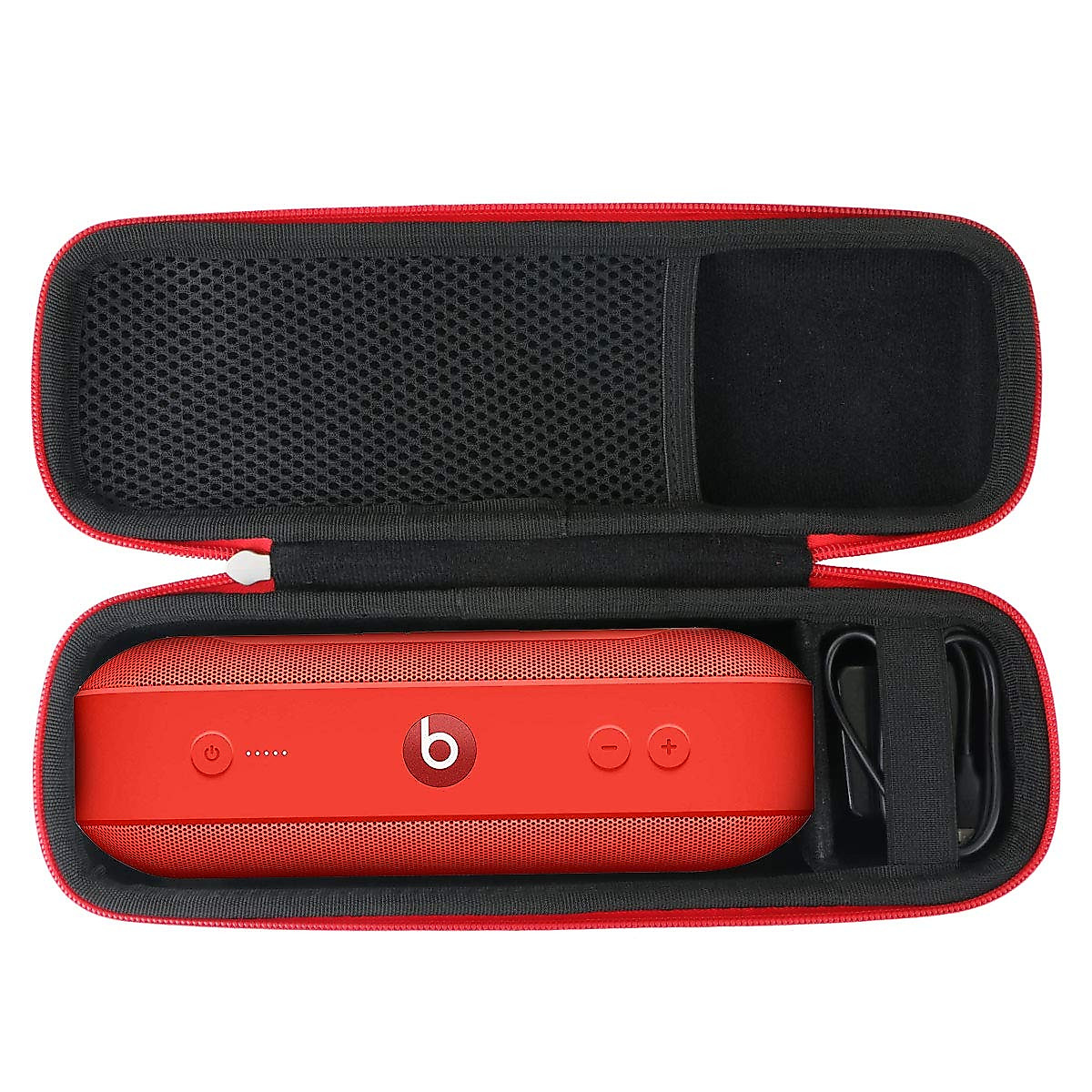 Khanka Hard Travel Case Replacement for Apple Dr. Dre Beats Pill+ Pill Plus Bluetooth Portable Wireless Speaker (red)