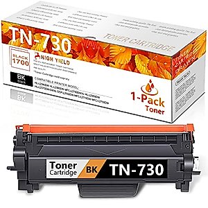 DRAWN (𝗧𝗡 𝟳𝟯𝟬 𝑻𝑵730 Toner Cartridge: Replacement for Brother TN730 to uses with MFC-L2710DW MFC-L2750DW DCP-L2550DW HL-L2350DW HL-L2390DW Printer - 1 Pack Black TN-730 Cartridge