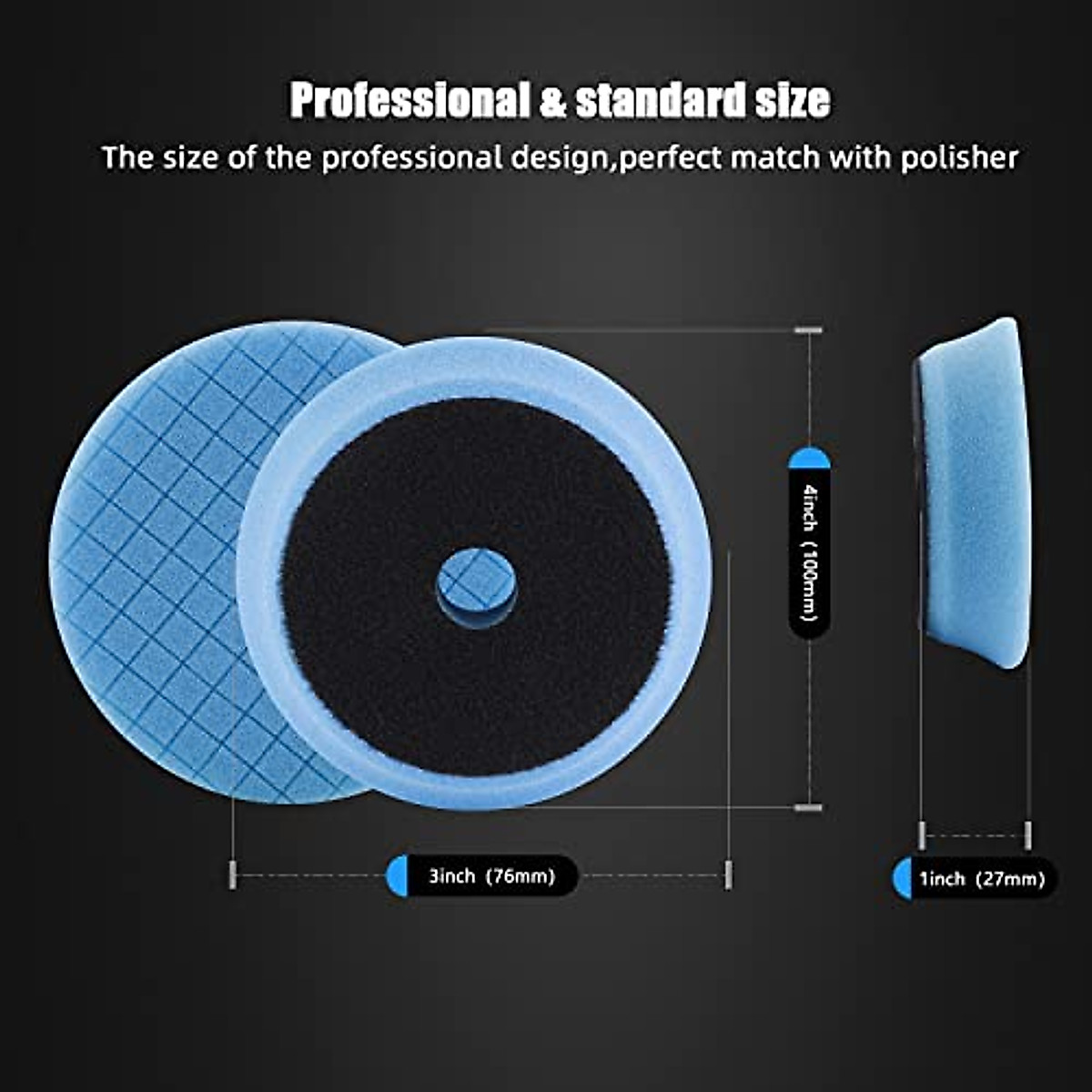 Drill polishing kit, Buffing Polishing Pads, SPTA Car Foam Drill 3-Inch Buffing Pad, 11Pcs Polishing Pads Kit,Car Buffer Polisher Kit Drill Buffing Kit for Car Polishing,Waxing,Sealing Glaze