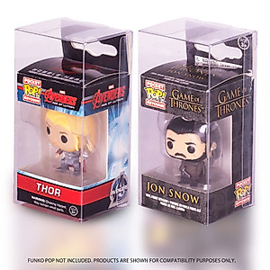 EVORETRO Funko Pop Protector for Funko Pocket Pop Keychain Standard Box Size - 10 Pack - 0.35 mm Clear Thick PET Plastic Display Protective Case Box. Protect and Organize Your Funko Pop Collection.