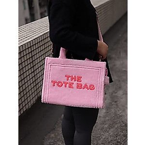 Fancy Forest The Tote Bag for Women with Zipper,Fluffy Faux Fur Handbag/tote bags