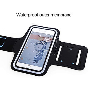 Running Armband for Sony Xperia 10 II 6" Adjustable Arm Phone Case Holder for Leagoo Z15 V1 Sports Mobile Phone Bag for Hiking Exercise Gym Workout with Key Holder